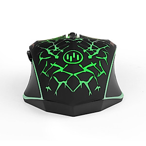 VEGCOO C12 Wireless Gaming Mouse,Rechargeable Mice Silent Click Cordless Mouse with 6 Buttons PC Gaming Mice Advanced Technology with 2.4GHZ Up to 2400DPI for PC Laptop (Green)