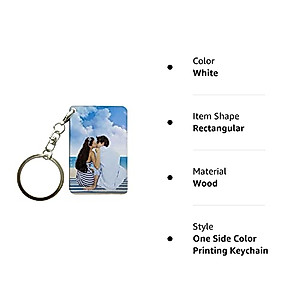 1.6×2.4ich Personalized Custom Keychain Print Logo Photo Picture Key Chains Holder 4×6cm