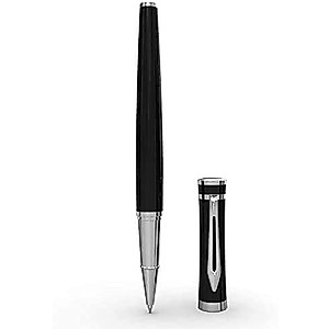 Wordsworth & Black Gel Rollerball Pen [Black Chrome], Journaling, Note-Taking, Business, Professional, Executive Writing Pens; Perfect Roller Ball Pen Gift for Men and Women