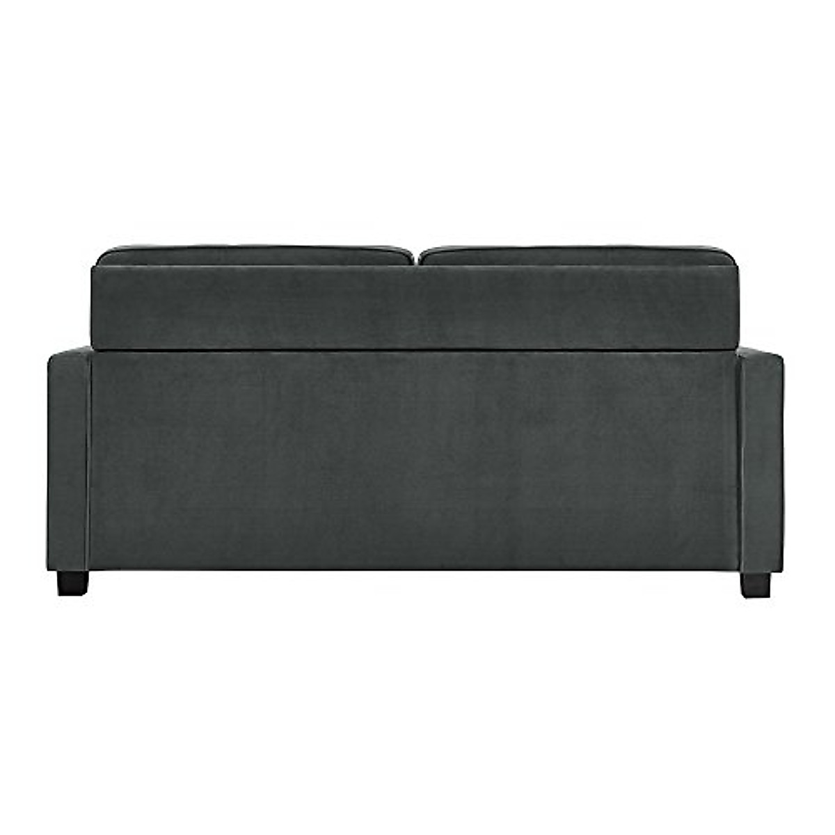 DHP Signature Sleep Casey Velvet Sofa with Memory Foam Mattress, Gray, Queen