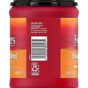 Folgers Breakfast Blend medium_roast Ground Coffee, Smooth & Mild Coffee, 9.6 Ounce Canister