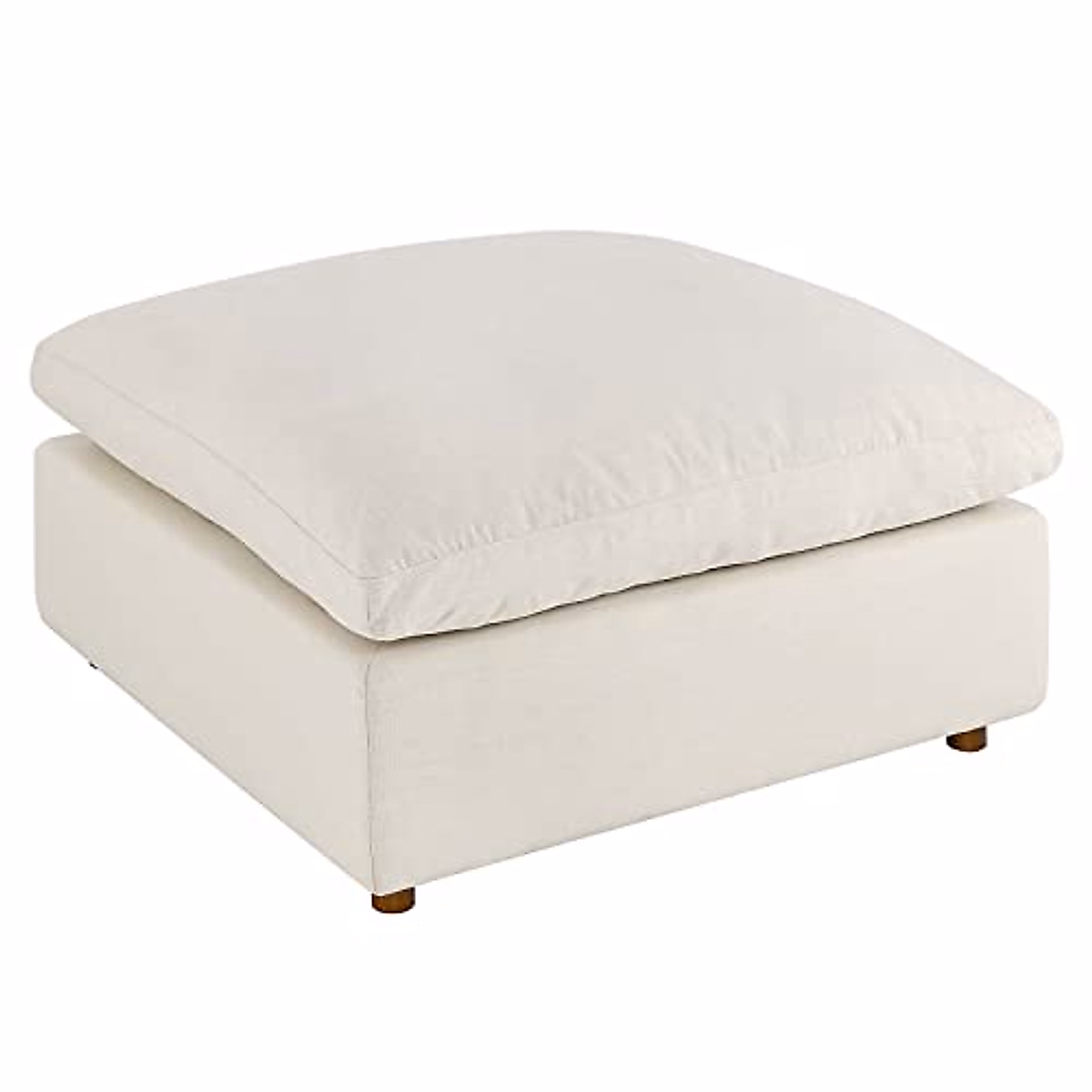 Modway Commix Down-Filled Overstuffed Upholstered 4-Piece Sectional Sofa in Light Beige