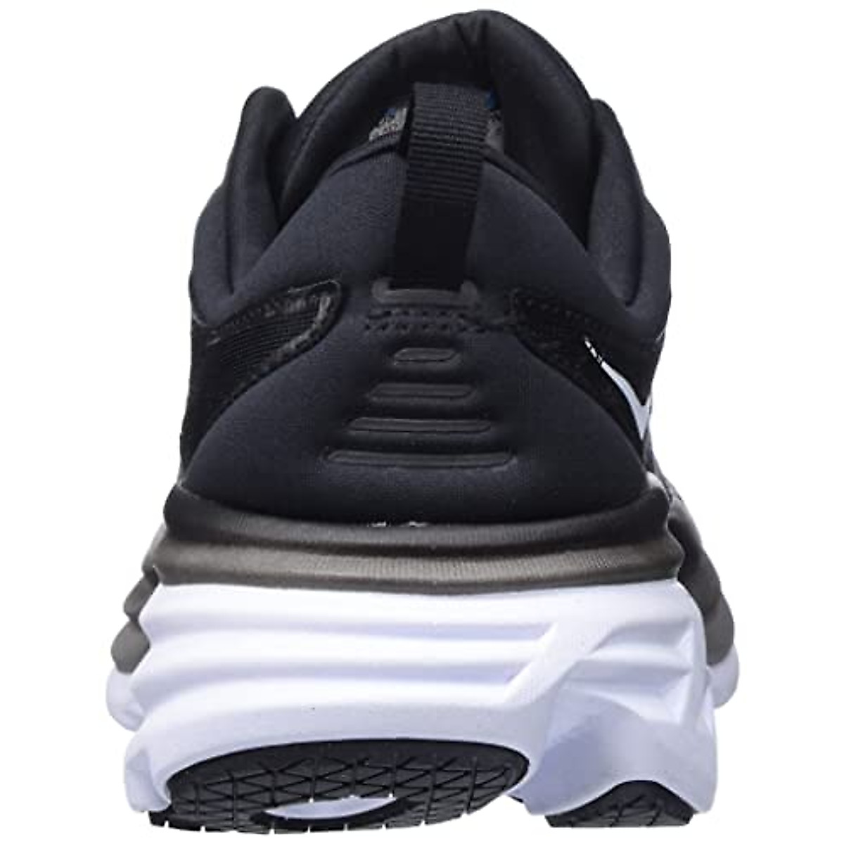 Hoka Men's Bondi 8 Sneaker, Black/White, 10