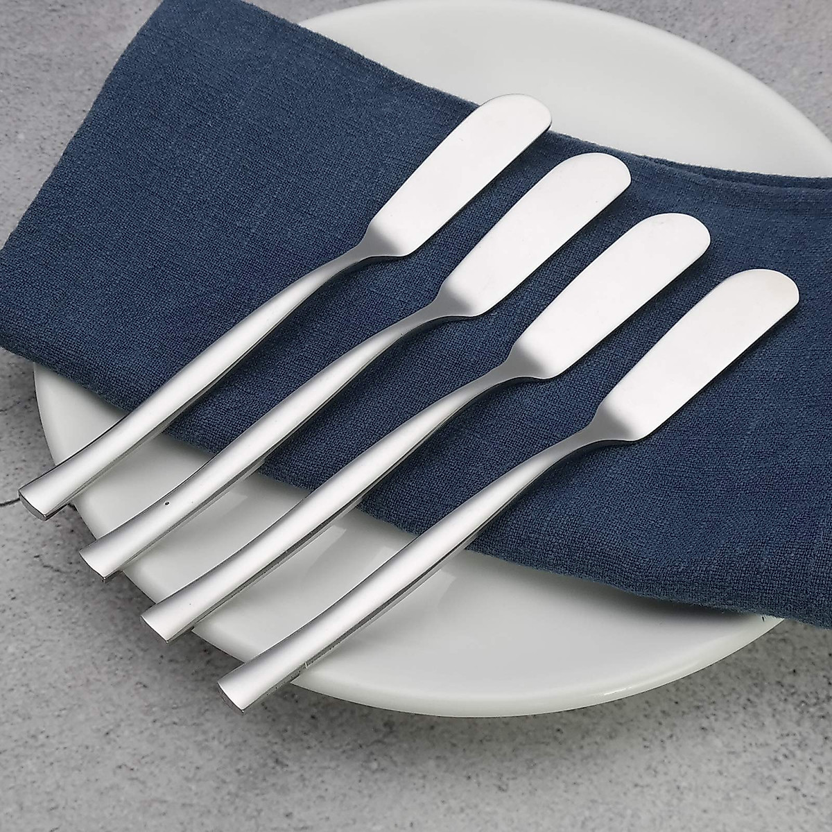 Xowine Stainless Steel Butter Knife Set of 12, Spreader Knives