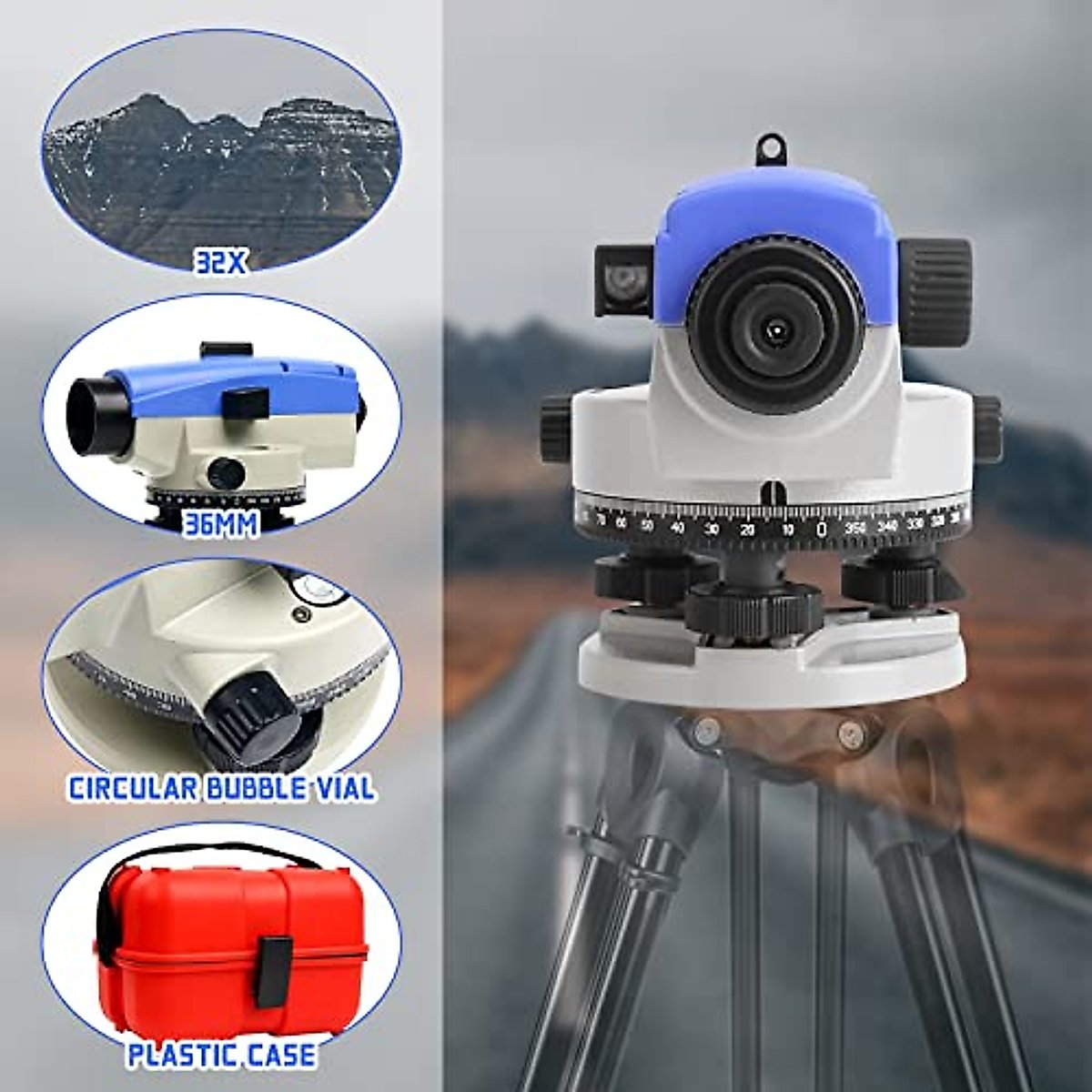 Automatic Level 32X Optical Transit Survey Auto Level High Precision Level Gauge Measure Meter Machine