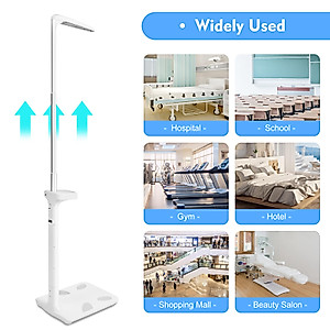 Ultrasonic Height and Body Fat Analyser 440 lbs Floor Standing Multifunction LCD Display Medical Electronic Height Body Mass Index BMI Measuring Scale for Clinic Doctors Physicians Schools