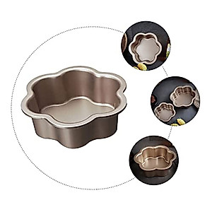 NOLITOY 2pcs Pans Molds in Cuake Pan Detachable Chiffon Cheesecake Non-stick Inch Quiche Plum Oven Steel Reusable Cake Wedding Mini Bread Pudding Brownie Biscuit Bavarois