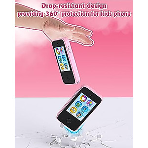 dancingcow Kids Smart Phone for Girls Ages 3-7, Kids Cell Phone Toy with Dual Camera for 3 4 5 6 7 Years Old Girls Birthday Gift, Toddler Play Phone with Learning Games for Boys (Pink)