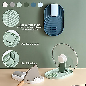 Multifunctional Spoon Rest, 2PCS Foldable Pot Lid Holder Spoon Rest Pan Pot Cover Lid Rack Shelf Stand Holder for Stove Top Kitchen Gadgets Utensil Holder for Home Use Stove Spoon Rest