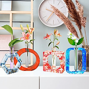 9Pcs Clear Test Tubes for Plant Propagation Station Hydroponic/Flowers for Home Office Desktop Decoration(Test Tube)