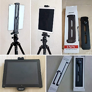 ULANZI Aluminum iPad Tablet Tripod Mount Light Attachment w ipad,7.9-12.9 inches Adjustable Clamp w Cold Shoe Mount Compatible with iPad Mini iPad 2/3/4, iPad Air/Air2, iPad Pro Video Recording