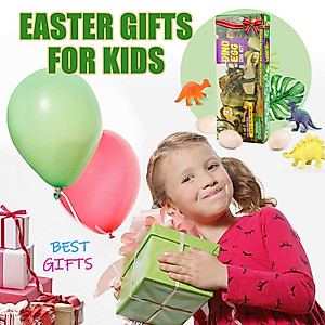 Touber Dinosaur Eggs Excavation, Dig a Dozen Dino Eggs Kit Dinosaur Eggs for 4-11 Year Olds Kids Easter Gifts for 5-12 Year Olds Boys Girls Easter Toys for Kids STEM Games for Kids 6-13 - Easter Eggs