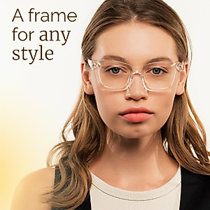 CCVOO 6 Pack Oprah Style Reading Glasses for Women Blue Light Blocking Computer Square Readers with Spring Hinge Men (A1 Mix, 2.75)