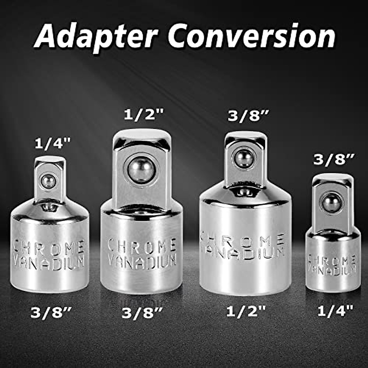 AOBEN 64Pcs Master Torx Bit Socket and External Torx Socket Set, 1/4, 3/8, 1/2-inch(E4-E24, T6-T70,TT6-TT70,TP8-TP60), S2 and Cr-V Steel, Includes Socket Adapters