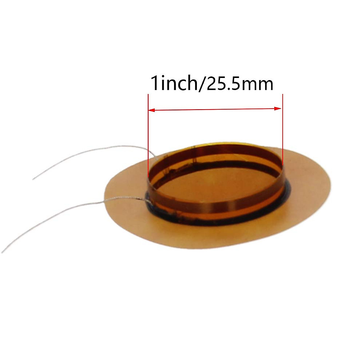 Fielect 25.5mm Tweeter Voice Coil Audio Speaker High Tone Silk Dome Tweeter Accessory for Audio Replacement 16Ohms 2Pcs