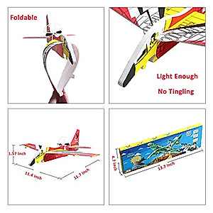 Airplane Toys for Kids 2 Pack Electric Auto Fly Model Plane Toys USB Rechargeable Hand Throw Foam Airplane Birthday Christmas New Year Gift for 3 4 5 6 7 8 9 10 Years Old Boys Girls Kids Party Favor