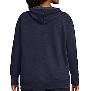 JUST MY SIZE womens Comfortsoft Ecosmart Fleece Full-zip Women's athletic hoodies, Navy Heather, 3X US