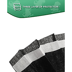 FriCARE ECOGUARD Kids Face Mask, Made-in-USA, 3-Layer Disposable Mask for Children, Breathable & Comfortable, 50 Pack (Black)