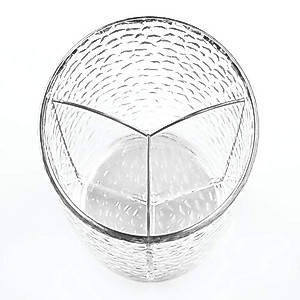 InterDesign Rain Cosmetic Organizer Cup for Vanity Cabinet, Clear