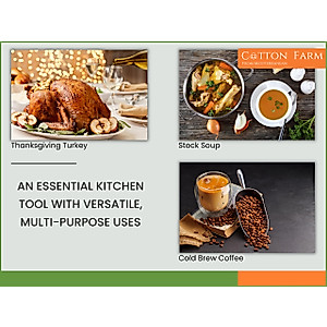 Cotton Farm Cheese Cloths, Grade 100 – 20x20 inch Hemmed, Unbleached, 100% Cotton, Ultra Fine Reusable Muslin Cheesecloth for Straining, Cooking, Baking,