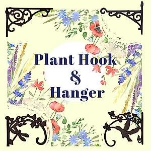 Comfy Hour Antique and Vintage Collection Cast Iron Wall Mount Dragonfly Bracket Plant Hanger