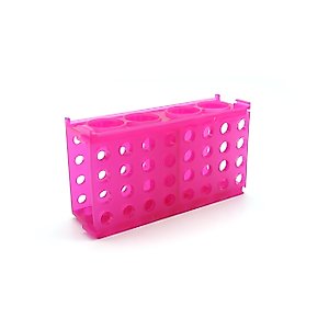 Heathrow Scientific HS29022D 4 Way Tube Rack, Polypropylene, Pink (Pack of 5)