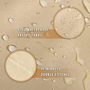 HEPOVER Egg Chair Cover Double - 91x87 Inch Patio Hanging Egg Chair Cover 420D Oxford Durable Waterproof Outdoor Chair Cover for Porch Wicker Egg Swing with Zipper