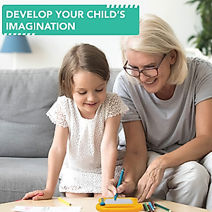 Spongebob Squarepants Magnetic Board for Kids, Erasable Toddler Drawing Pad, Magic Sketcher, Sketch & Doodle Travel Toy, Orange