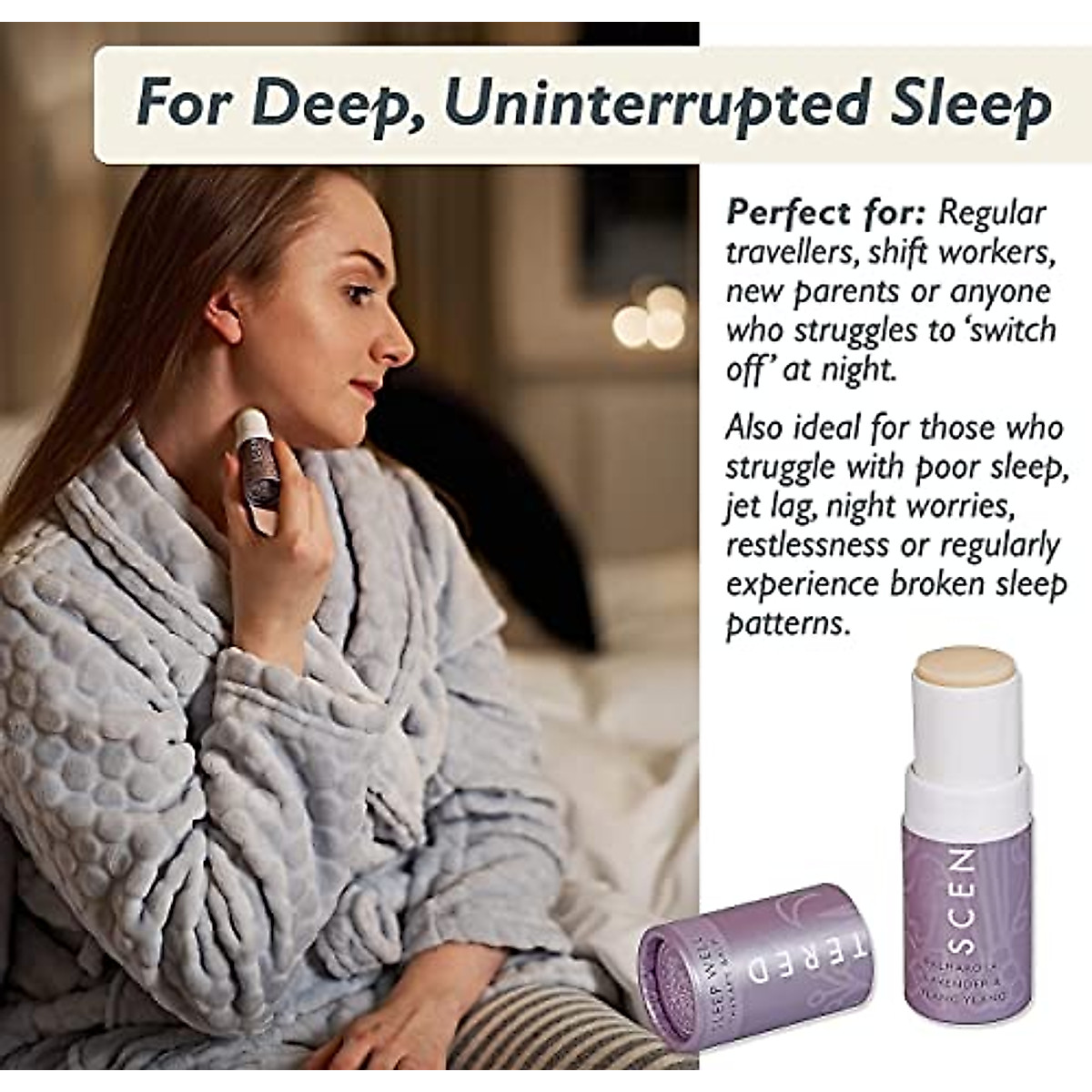 Scentered Aromatherapy Balm Duos Gift Set - Set of 4 Natural Therapy Balm Sticks - Includes Sleep Well, 2X De-Stress & Focus Aromatherapy Balm Bundle