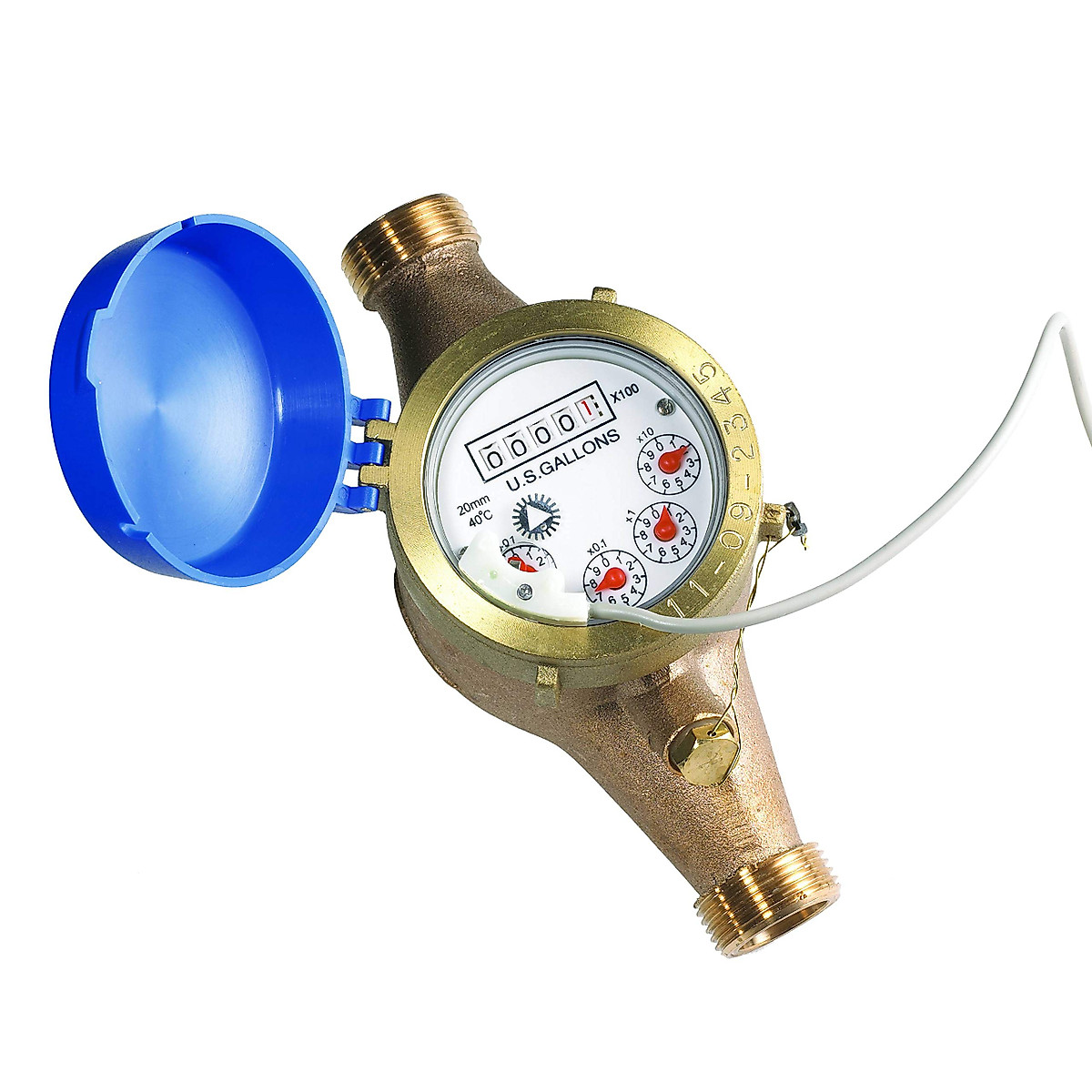 Lead-Free Water Meter Pulser NSF 5/8" x 3/4" - 10 Gallons/Pulse