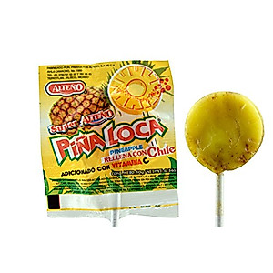 Alteno Super Pina Loca (Pineapple with Chili Lollipop) (40 Pieces)