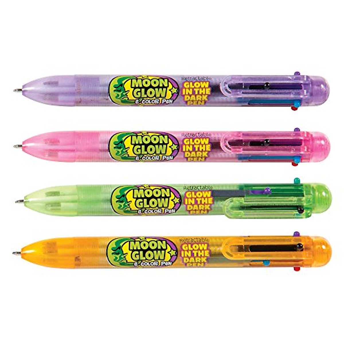 Raymond Geddes Moon Glow 6-in-1 Retractable Pens (Pack of 12)