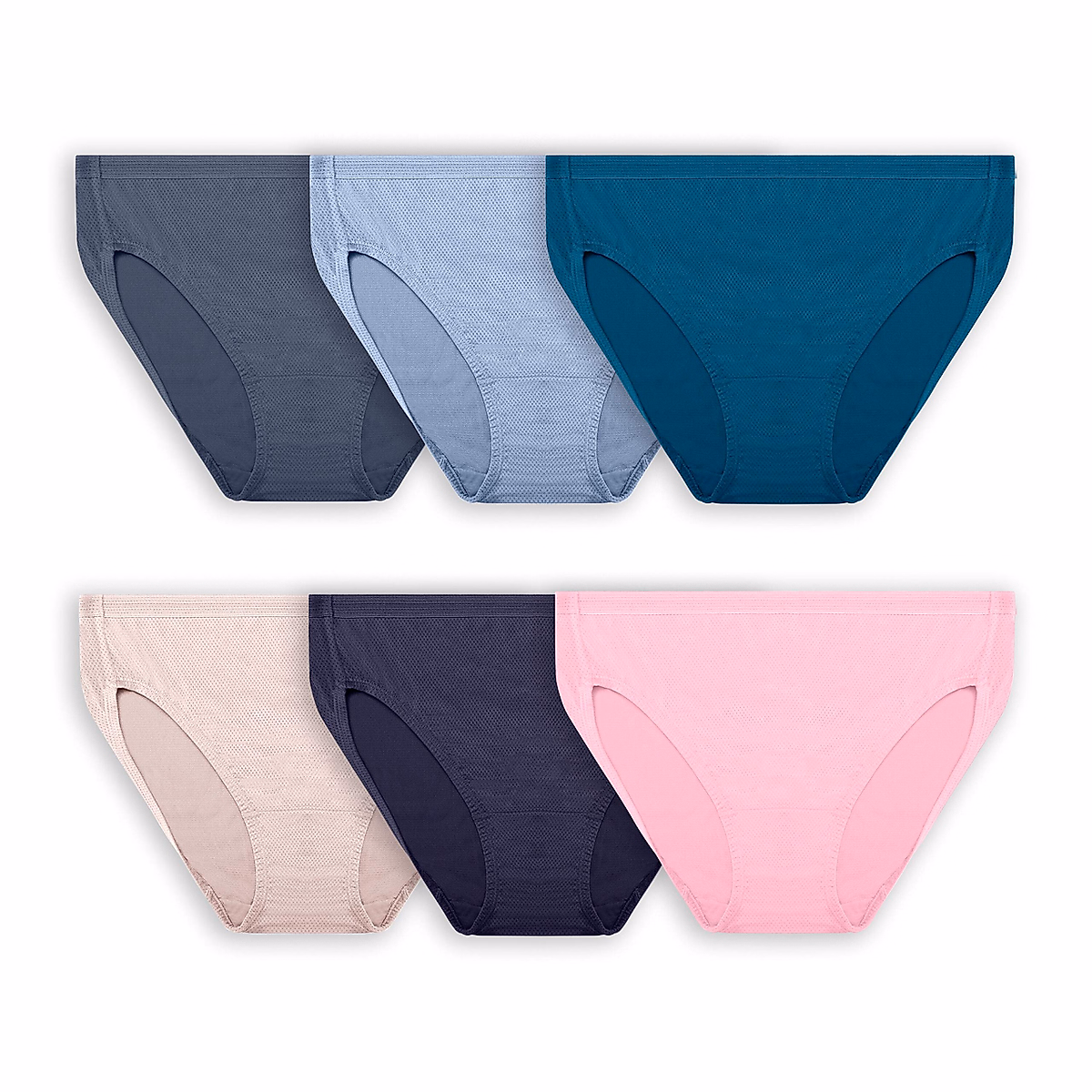 Fruit of the Loom Women's Size Underwear, Designed to Fit Your Curves, Hi Cut-Breathable Micro Mesh-Assorted, 13 Plus