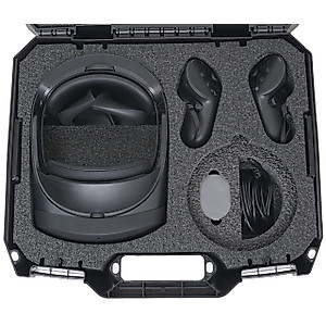 Case Club Hard Carry Case- Fits Meta Oculus Quest Pro VR Headset, 2 Touch Pro Controllers, Charging Base, Cords & More! Lockable Case w/Shock Absorbing Pre-Cut Foam Fits Quest Pro Out of the Box!