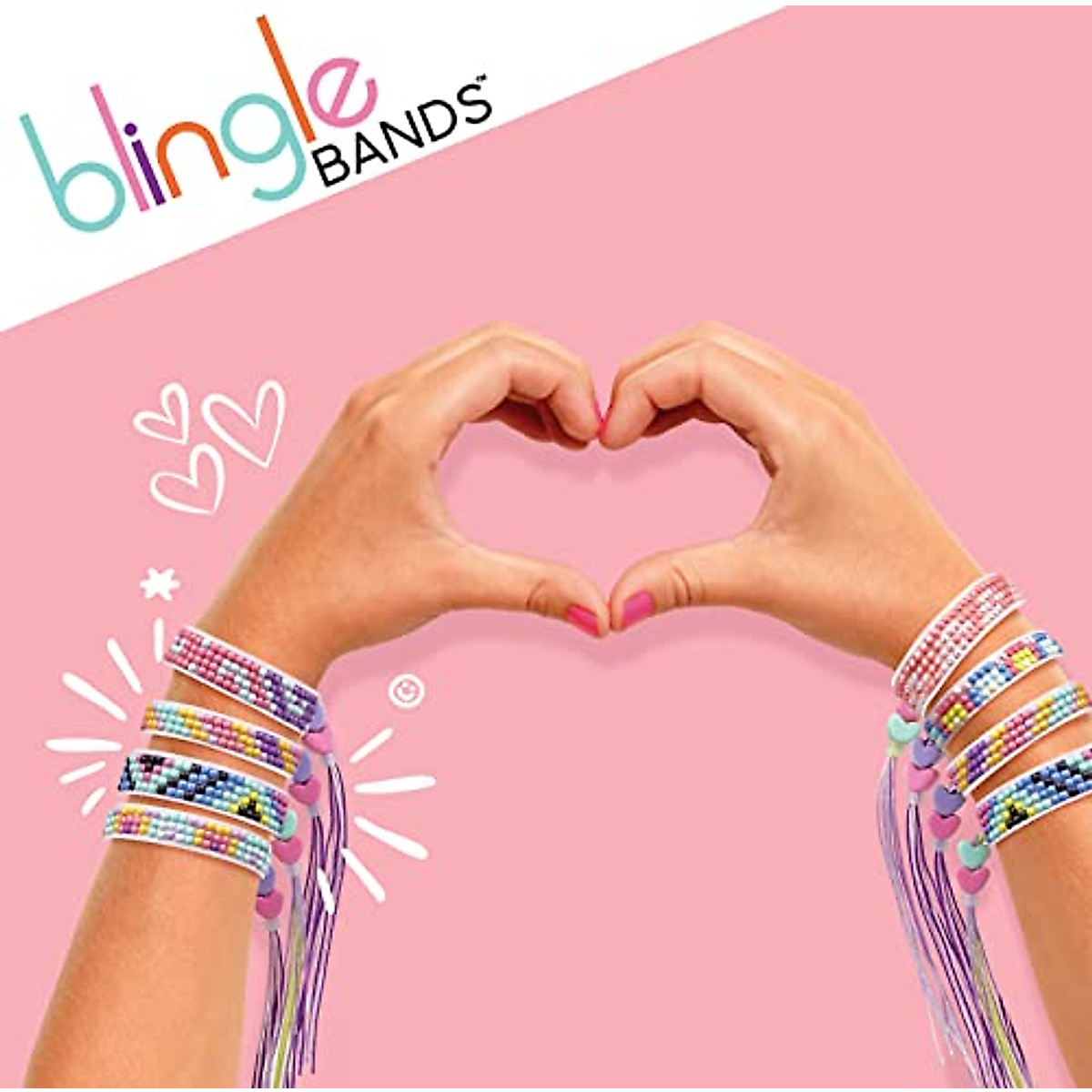 Blingle Bands DIY Gem Friendship Bracelet, 5 Band On The Go Starter Pod in 6 Piece CDU - Arts & Craft Activity for Ages 7 and Up