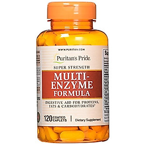Puritans Pride Super Strength Multi Enzyme, 120 Count