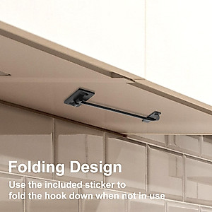 DAJIANG Banana Hook, Metal Banana Hanger Under Cabinet to Keep Bananas Fresh, Banana Holder for Bananas or Other Kitchen Items (Black)