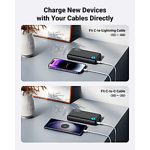 INIU Portable Charger, 22.5W PD QC 20000mAh USB C Power Bank, Fast Charging Battery Pack, 3-Output Phone Charger Compatible with iPhone 15 14 13 12 11 X Samsung S20 S10 Google iPad Tablet