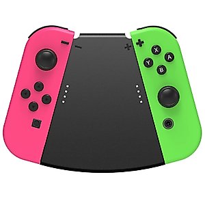 Fyoung 5 in 1 Hand Grip Connector Pack Compatible with Switch and Switch OLED for Joy Con with Wrist Strap, Game Handle Connector for Joy Cons