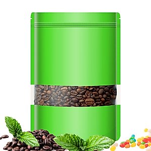 Stand-up Smell-Proof Bags for Small Business Packaging - Candy Food Storage Bag Edible Pouch Bags with Clear Window 100 Pcs Bags for Candy
