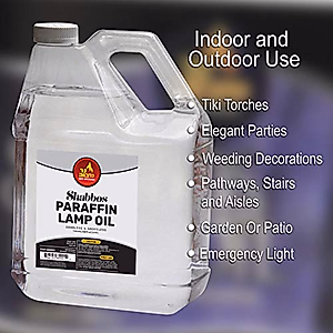 Ner Mitzvah 1 Gallon Paraffin Lamp Oil - Clear Smokeless, Odorless, Clean Burning Fuel for Indoor and Outdoor Use - Shabbos Lamp Oil - 2 Pack