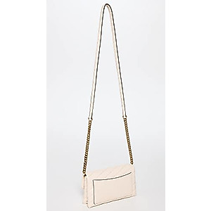 Tory Burch Women's Kira Chevron Chain Wallet, New Cream, Off White, One Size