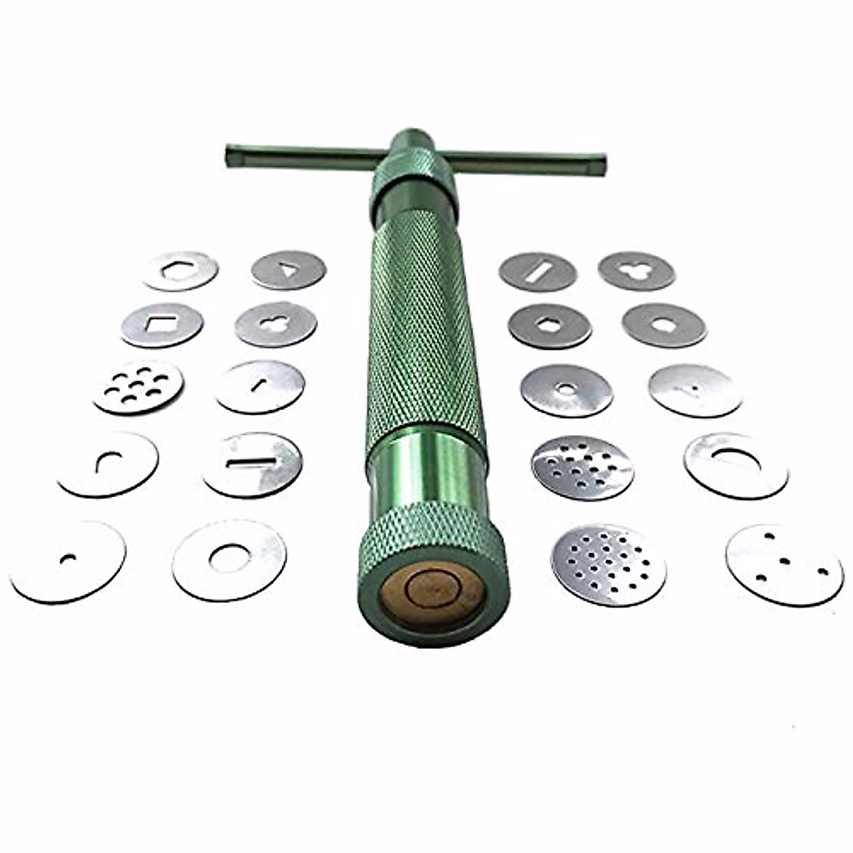 HEVERP Stainless Steel Clay Extruder Sugar Paste Extruder Cake Fondant Decorating Tool Set