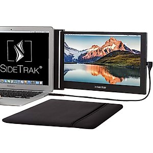 SideTrak Slide Portable Monitor 12.5" Screen with Carrying Case - Attaches to Your Laptop for Easy Travel - Efficient USB Power - Fits Mac and PC 13"-17" Laptops - Full HD IPS Display (Patent Pending)