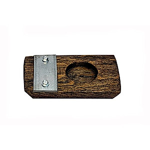 Barrel-Art Barrel Stave Whiskey Bourbon Scotch Coaster with Glencarin Glass and Galvanized Steel, Dark Walnut