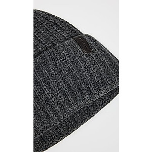 Vince Mens Cashmere Blend Shaker Stitch Knit Hat,Charcoal,OS