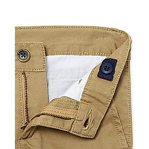 The Children's Place boys Skinny Chino Pants, Flax/New Navy, 8