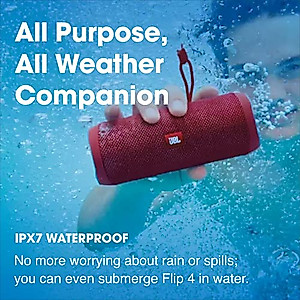 JBL Flip 4 Waterproof Portable Bluetooth Speaker - Ocean Blue