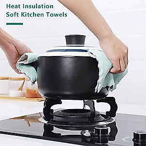 20 Pack Kitchen Dish Cloths, Super Absorbent Microfiber Cleaning Cloth for Cleaning Dishes, Kitchen, Bathroom, Car (Grey & Green)