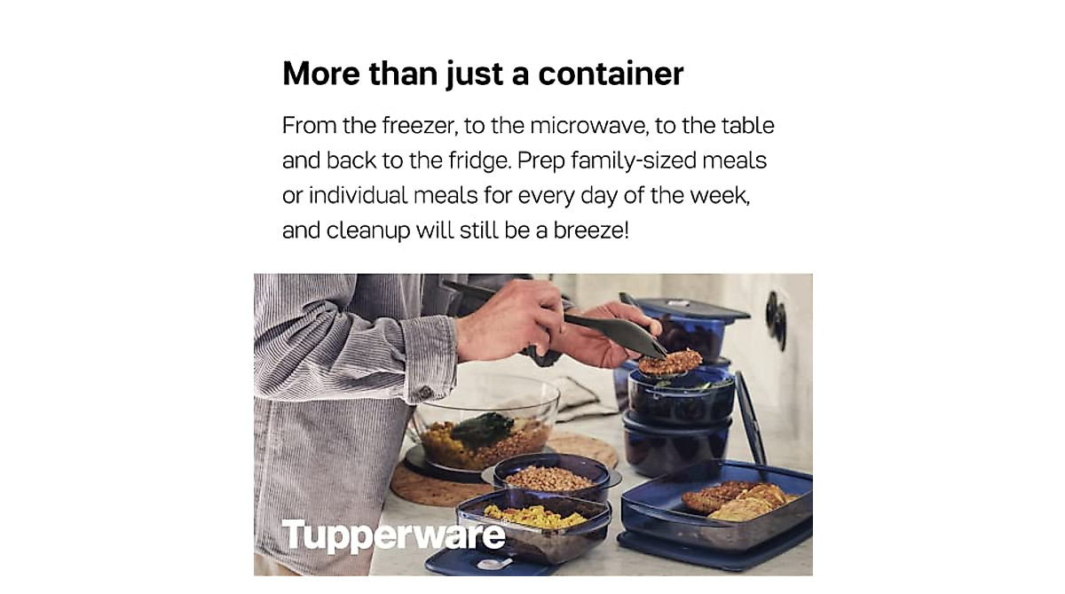 Tupperware Vent ‘N Serve Container Set - 3 Round Units
